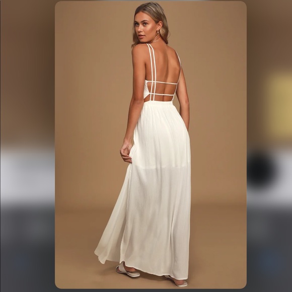 Lulus | Dresses | Lulus White Maxi Dress | Poshmark